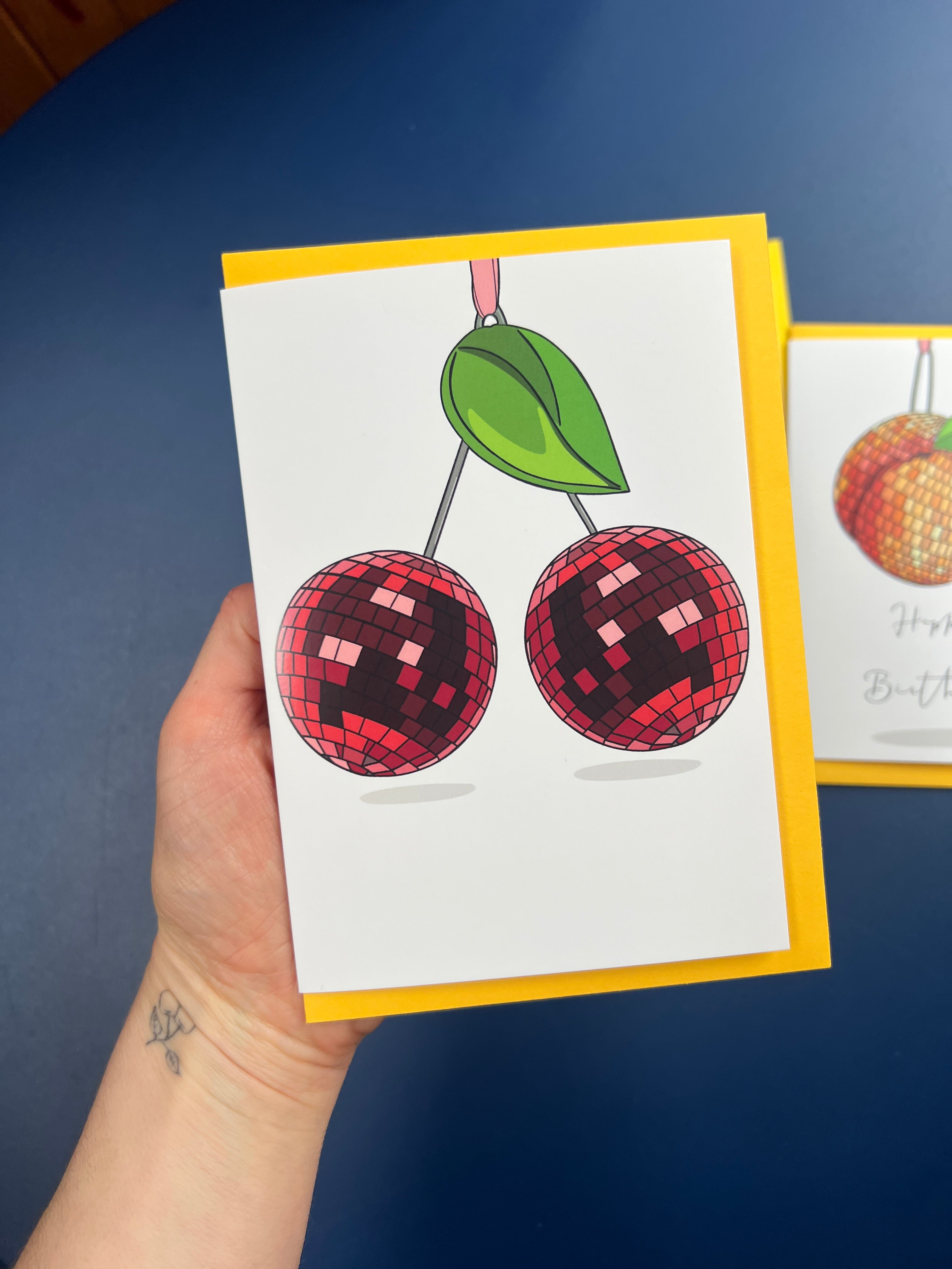 Disco Cherries Card (blank) – EK BAKERY